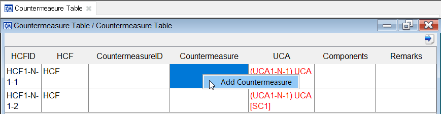 Countermeasure Table — STAMP Workbench 2.0 documentation