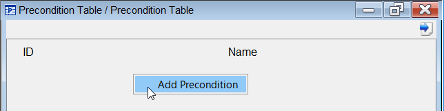 Precondition Table — STAMP Workbench 2.0 documentation