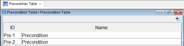 Precondition Table — STAMP Workbench 2.0 documentation